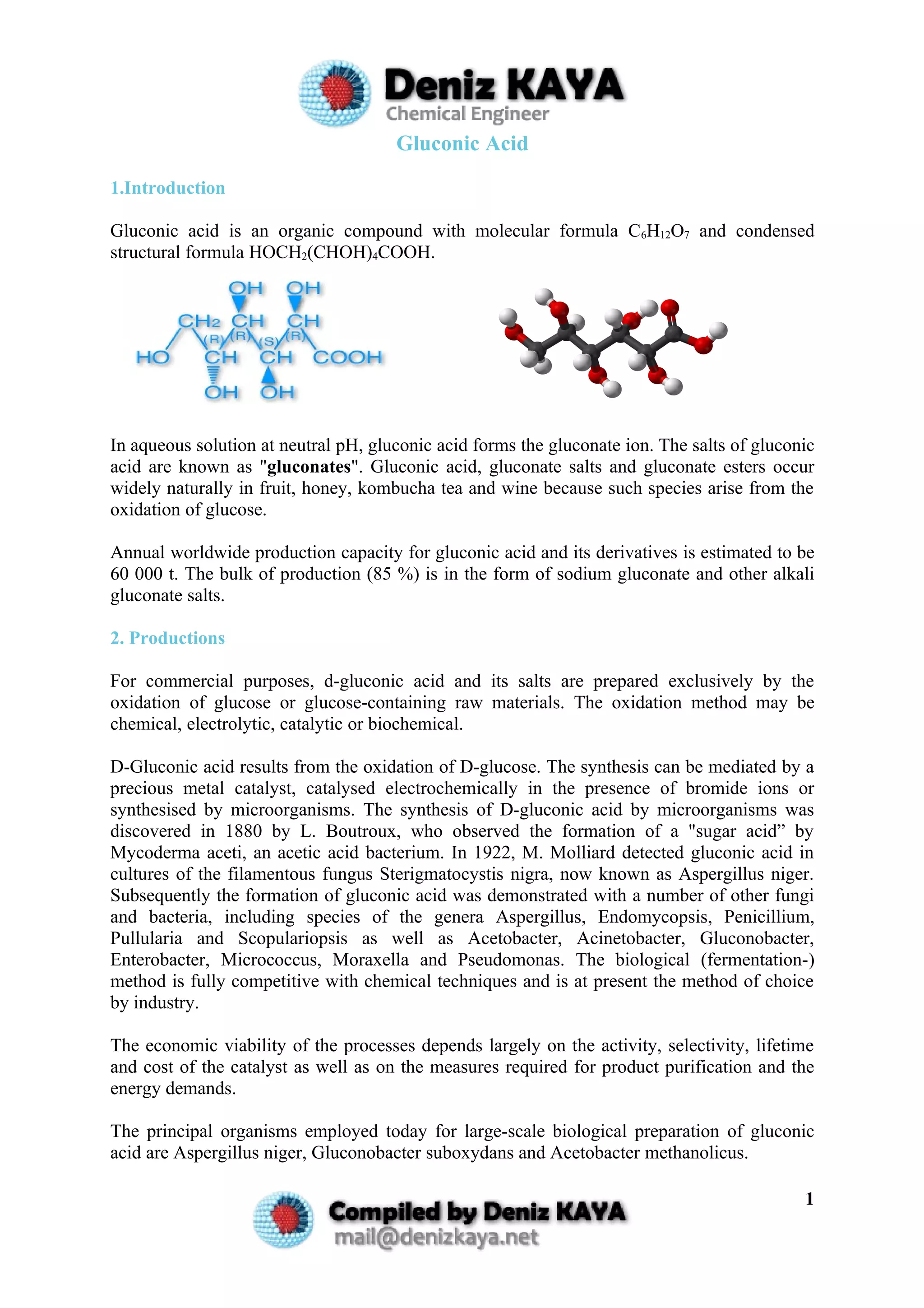 Gluconic Acid | DOC