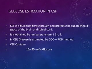 Glucose estimation | PPTX