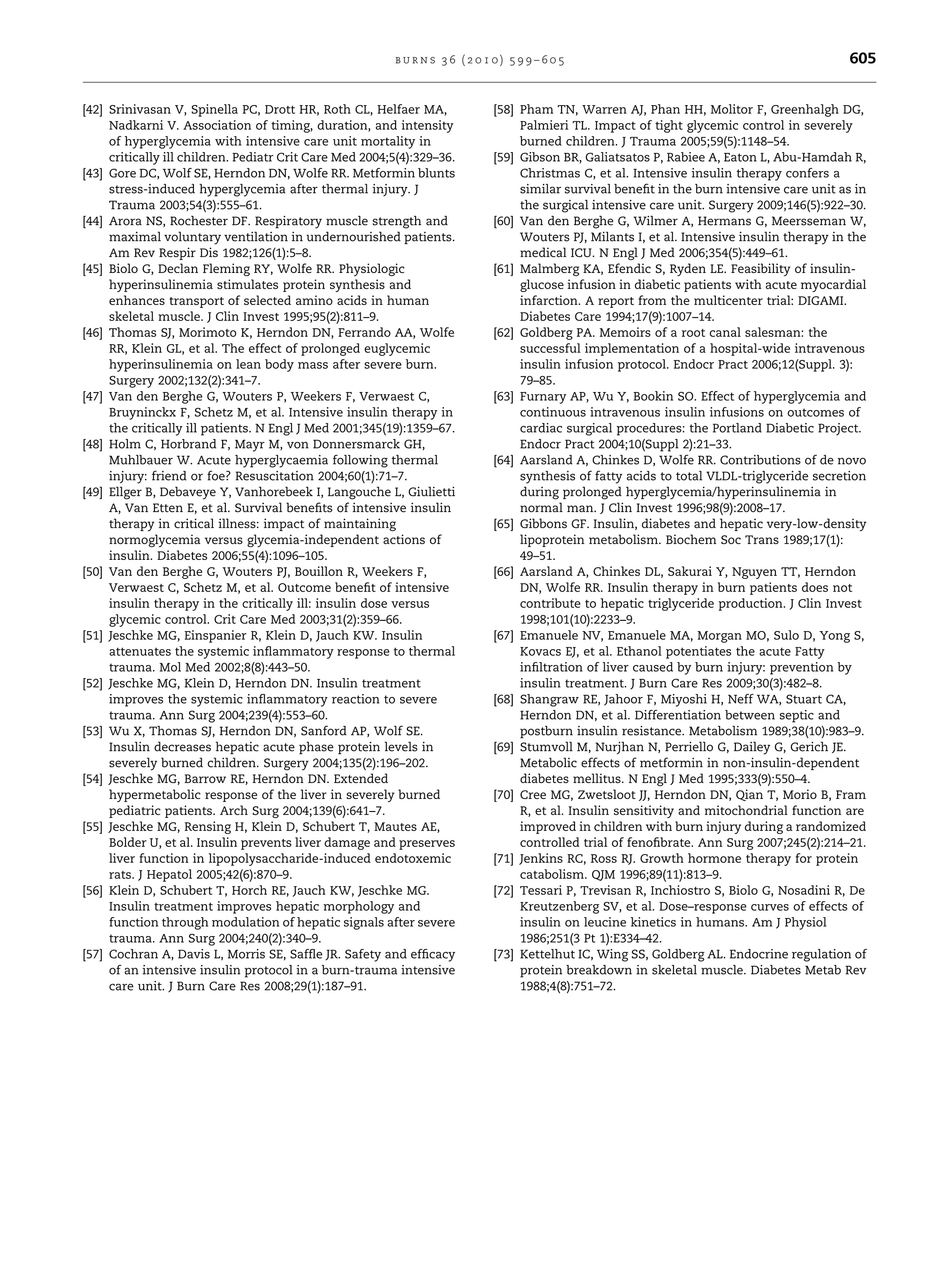 Glucose metabolism in burn patients | PDF