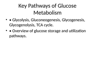 Glucose metabolism with flowchart made using ai | PPTX