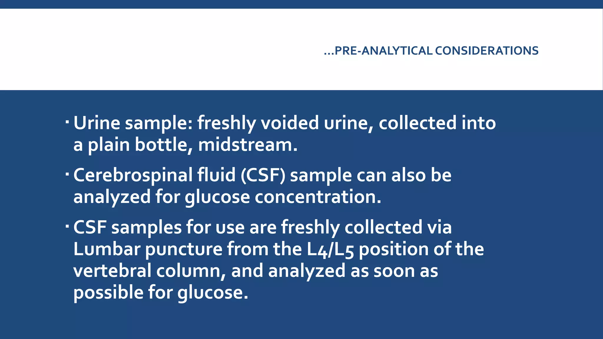 Glucose methodology in clinical chemistry | PPTX