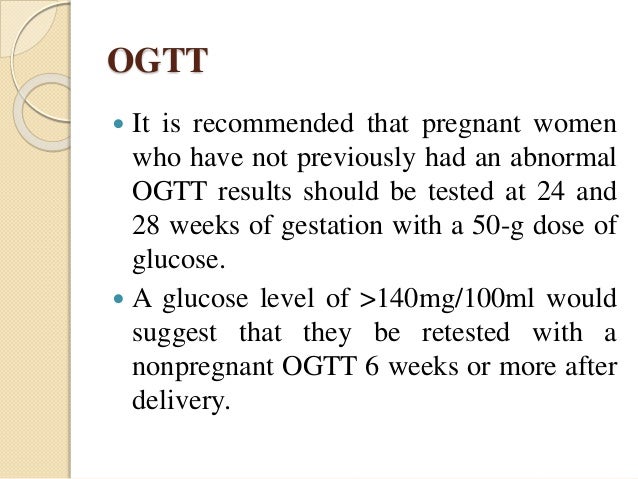Glucose & ogtt
