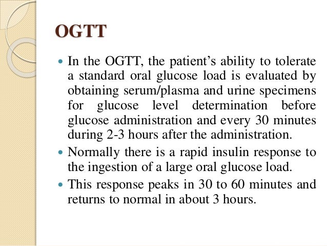 Glucose & ogtt