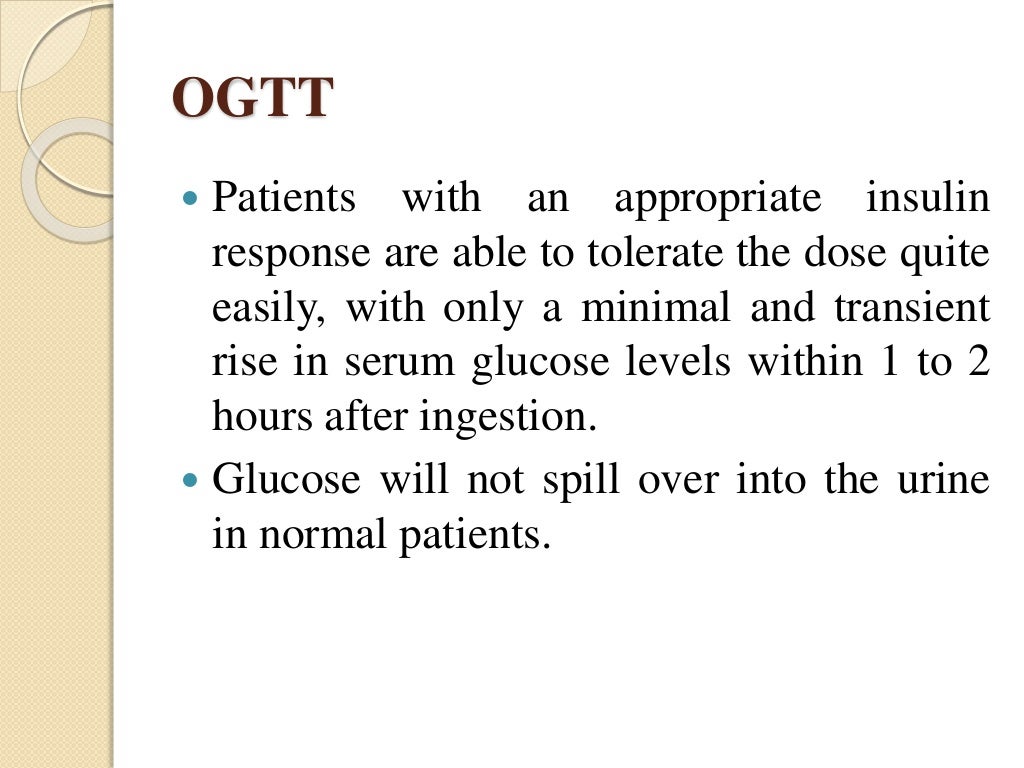 Glucose & ogtt