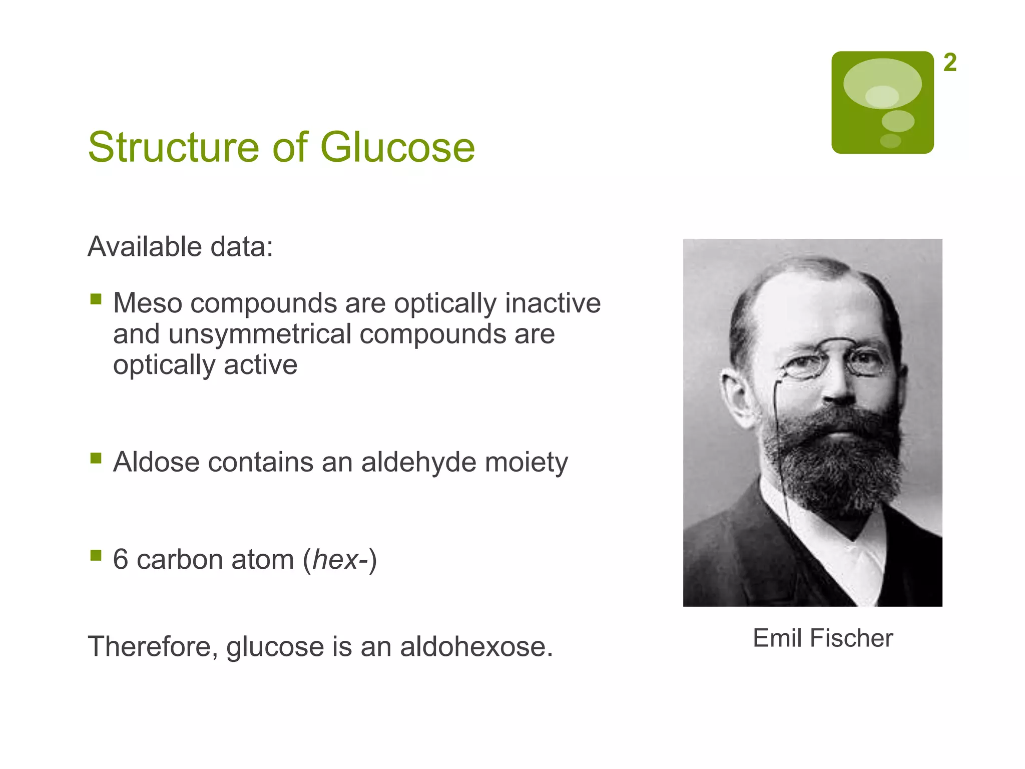 Organic Chemistry Emil Fischer Glucose | PPTX