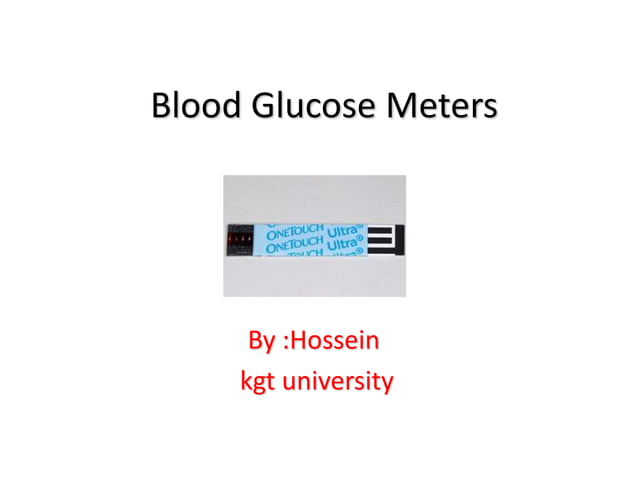Glucose sensor | PPTX