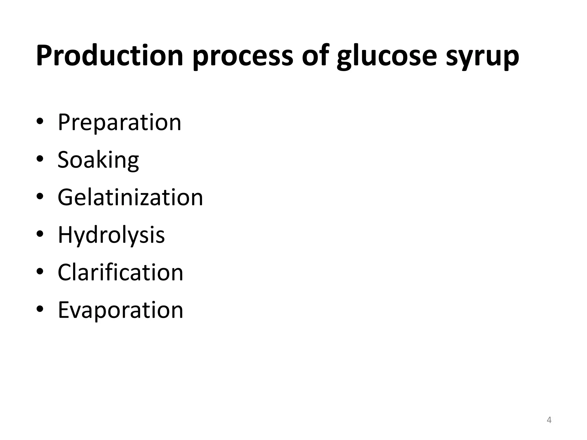 Glucose syrup and invert syrup Production | PPTX