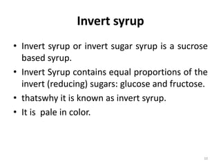 Glucose syrup and invert syrup Production | PPTX