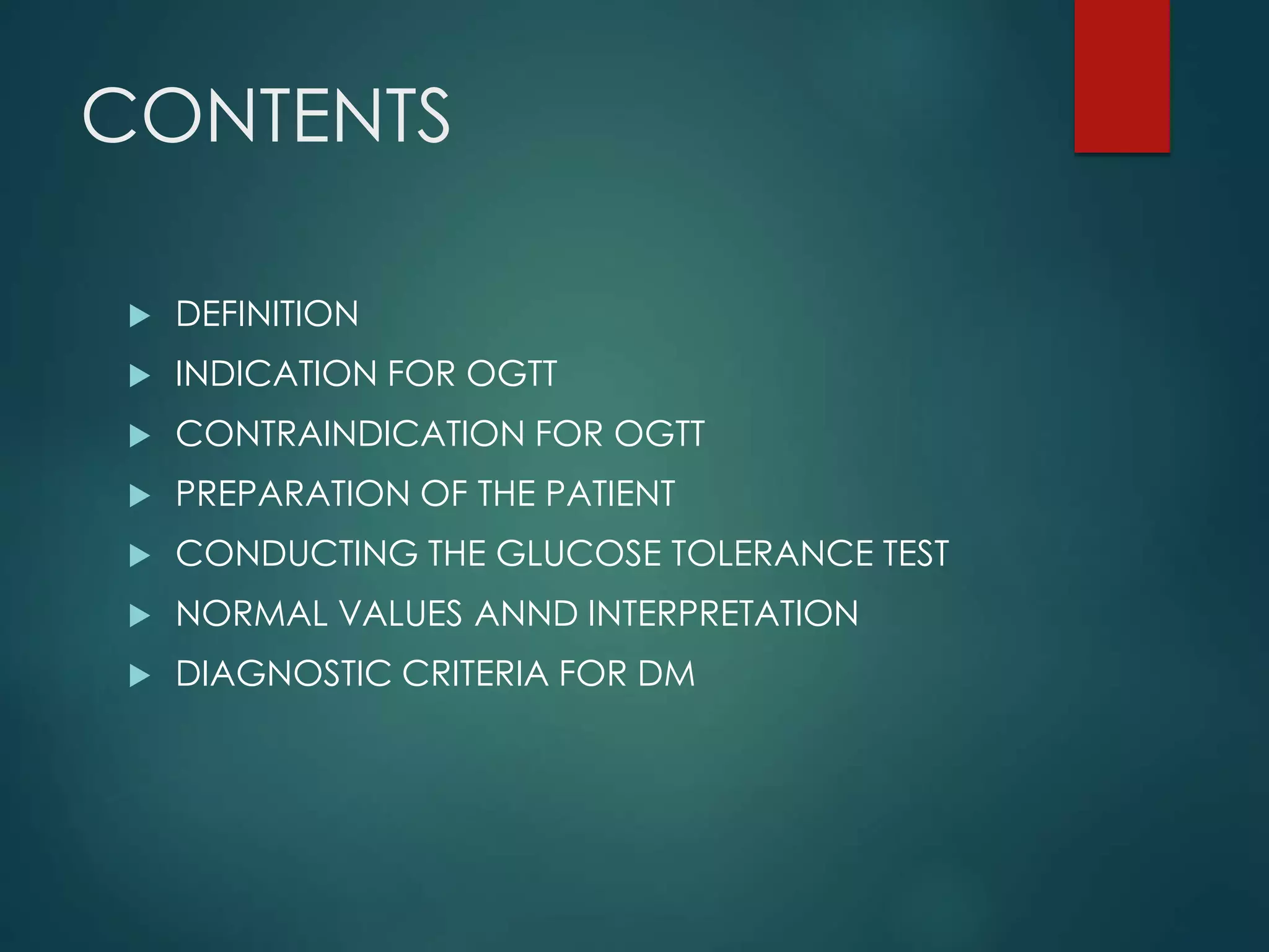 Glucose tolerance test | PPTX