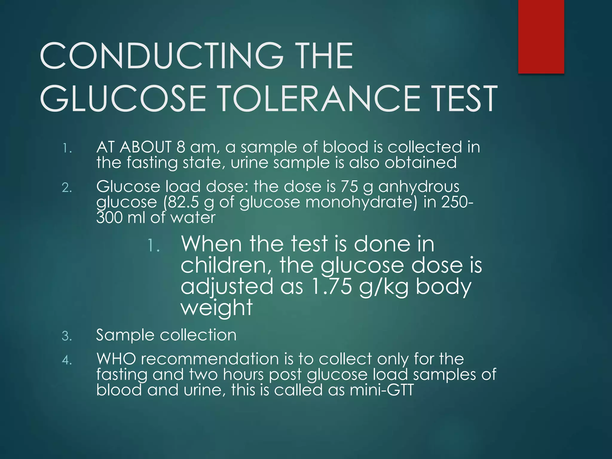 Glucose tolerance test | PPTX