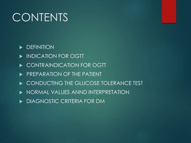 Glucose tolerance test | PPTX