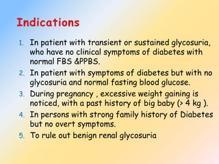 Glucose tolerance test | PPSX