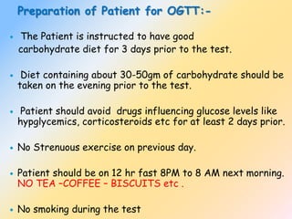 Glucose tolerance test | PPSX