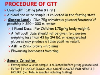 Glucose tolerance test | PPSX
