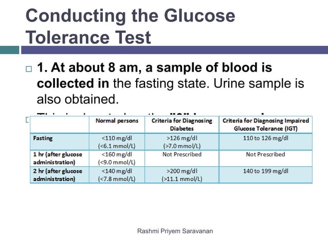 Glucose Tolerance Test | PPTX | Endocrine and Metabolic Diseases ...
