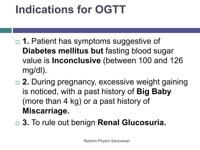 Glucose Tolerance Test | PPTX | Endocrine and Metabolic Diseases ...