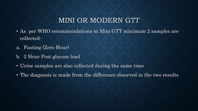 GLUCOSE TOLERANCE TEST.pptx | Diabetes | Diseases and Conditions