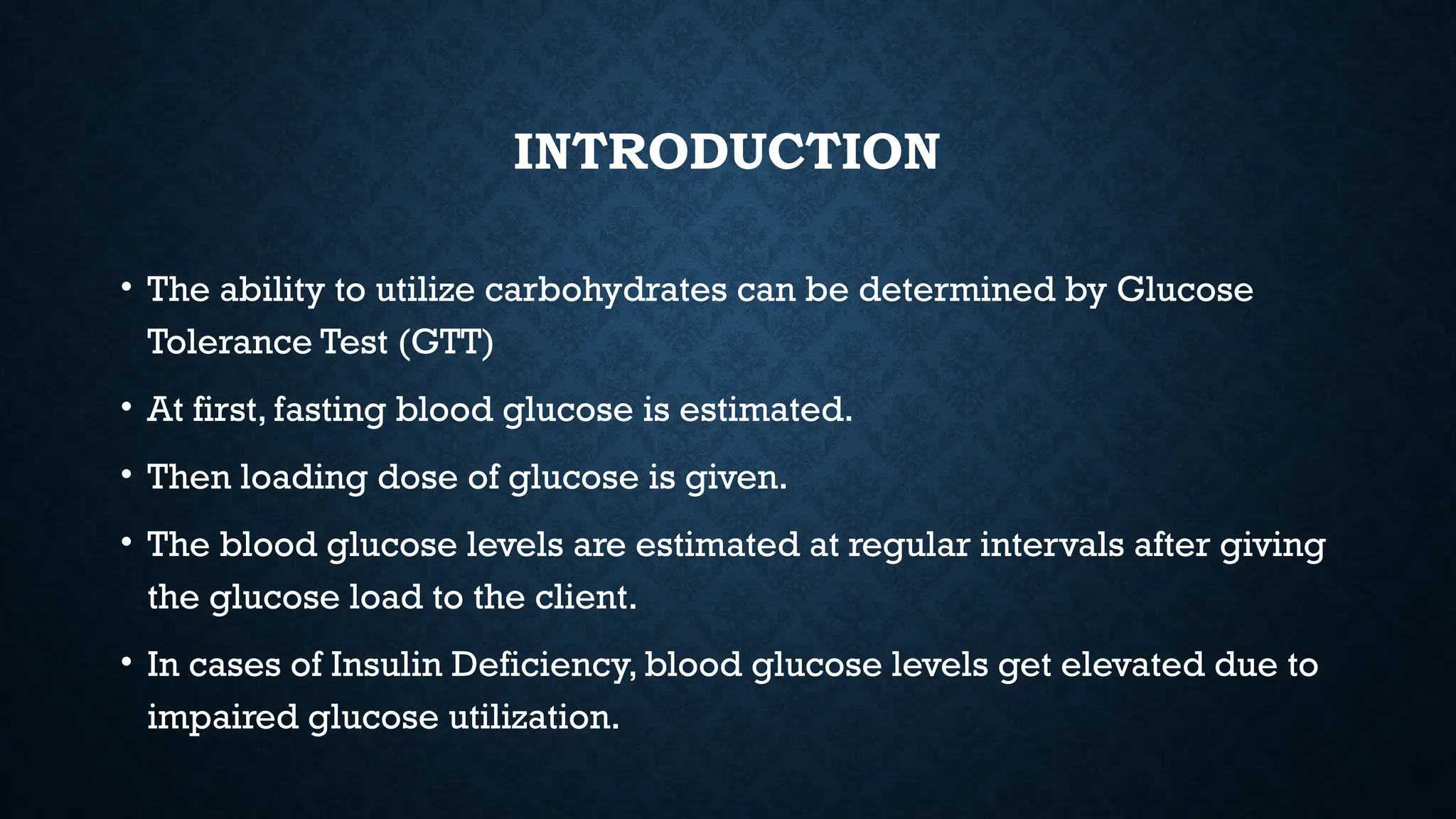 GLUCOSE TOLERANCE TEST.pptx for Nursing Students | PPT
