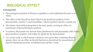 Glucosinolates in vegetable crops | PPTX