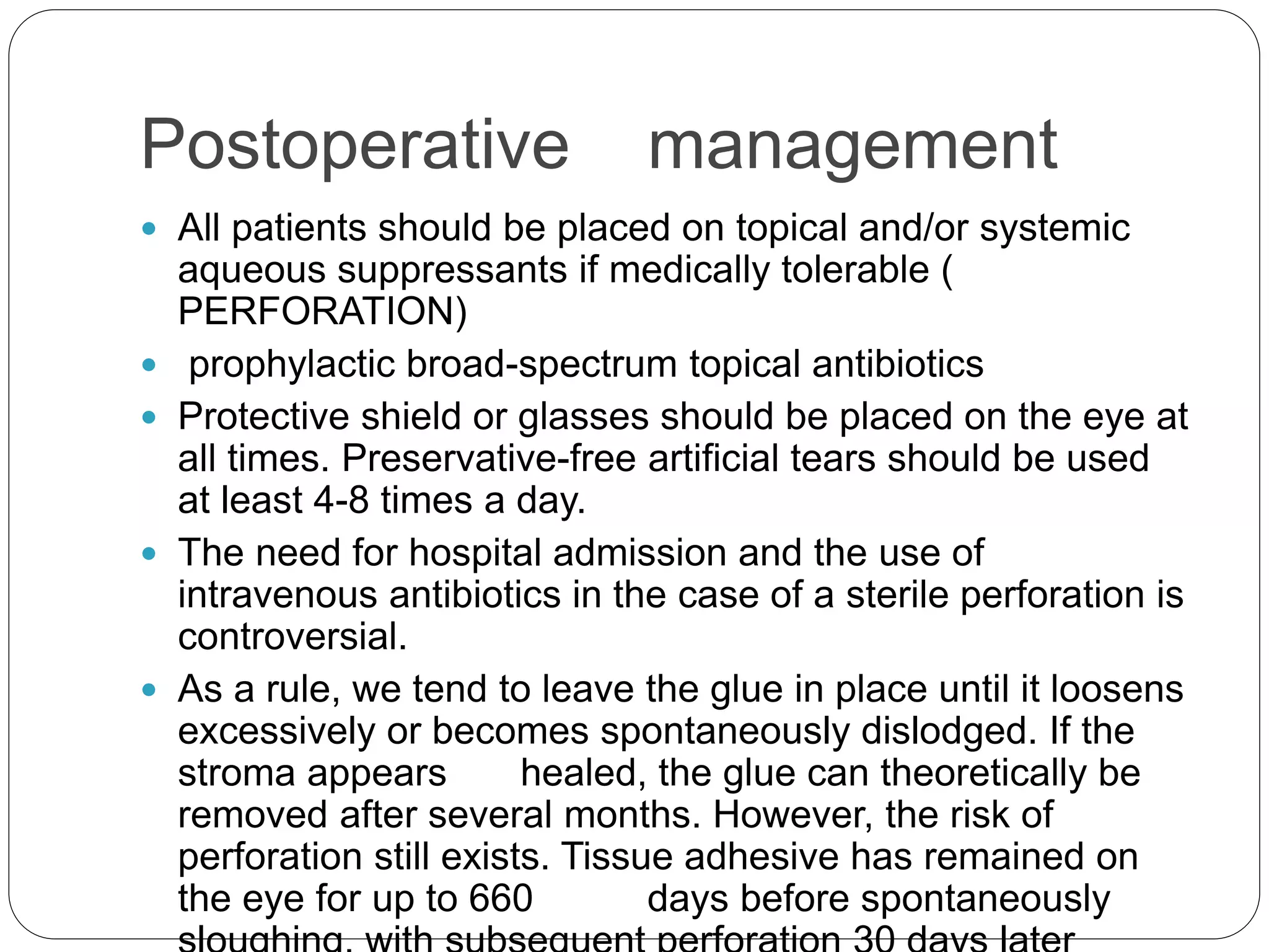 Tissue Adhesive In Ophthalmology | PPTX