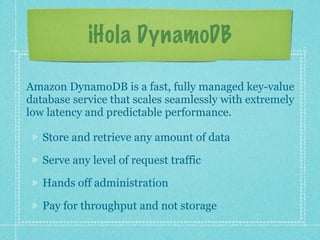 Gluecon 2012 - DynamoDB | PPT