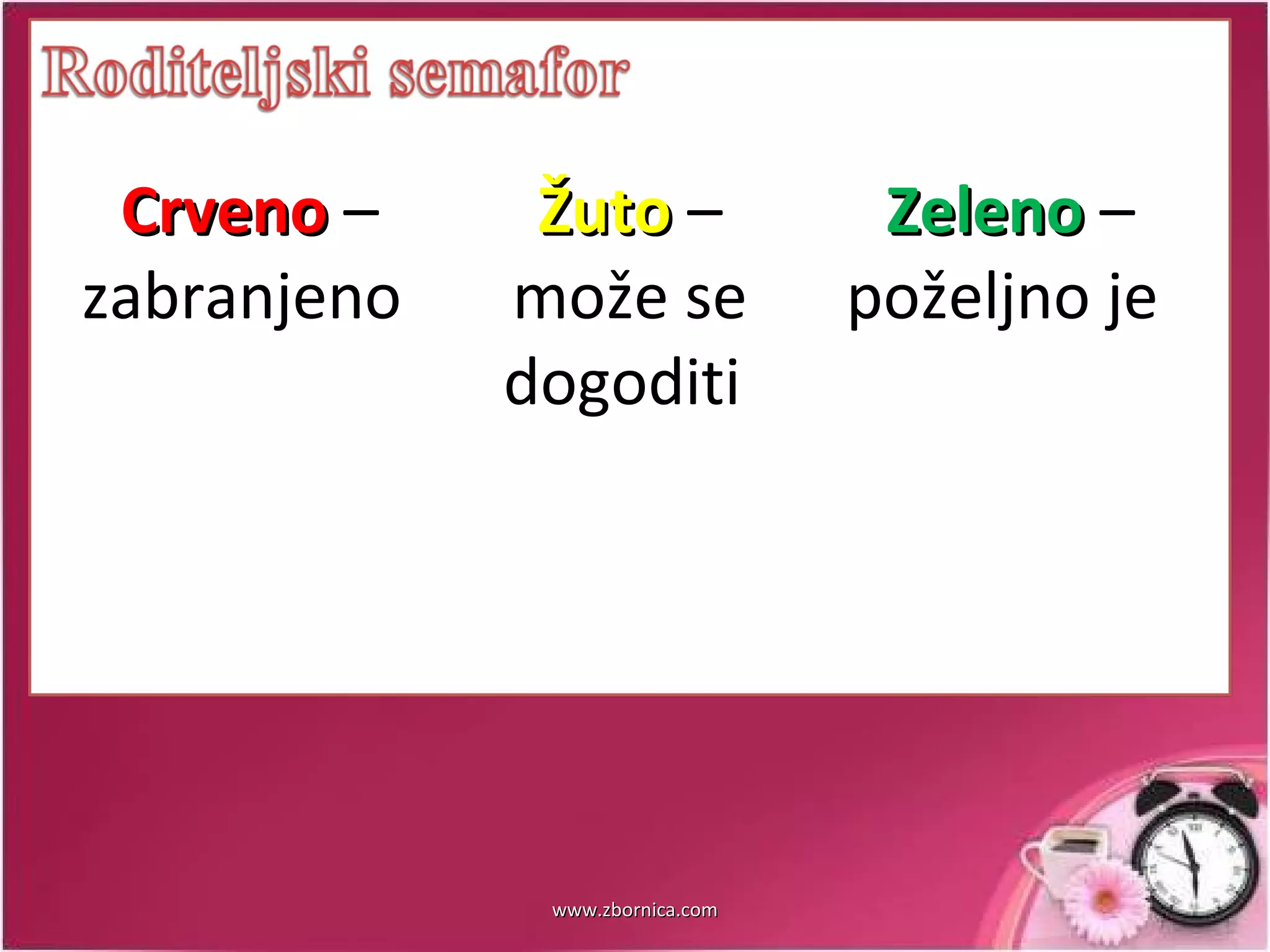 Gluhacic roditeljski-semafor | PPS