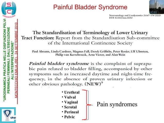Glup montecchio painful bladder syndrome_soligo | PPT