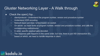 Gluster dev session #6 understanding gluster's network communication layer | PPT