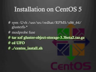 GlusterFS As an Object Storage | PDF