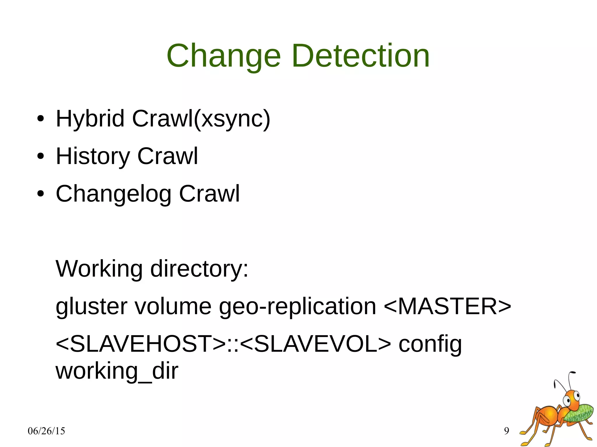 Geo-Replication and Disaster Recovery : Glusterfs | ODP