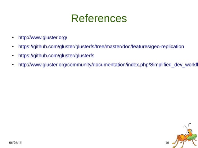 Geo-Replication and Disaster Recovery : Glusterfs | PPT
