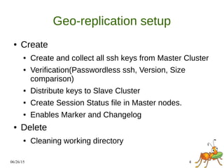 Geo-Replication and Disaster Recovery : Glusterfs | ODP | Operating ...