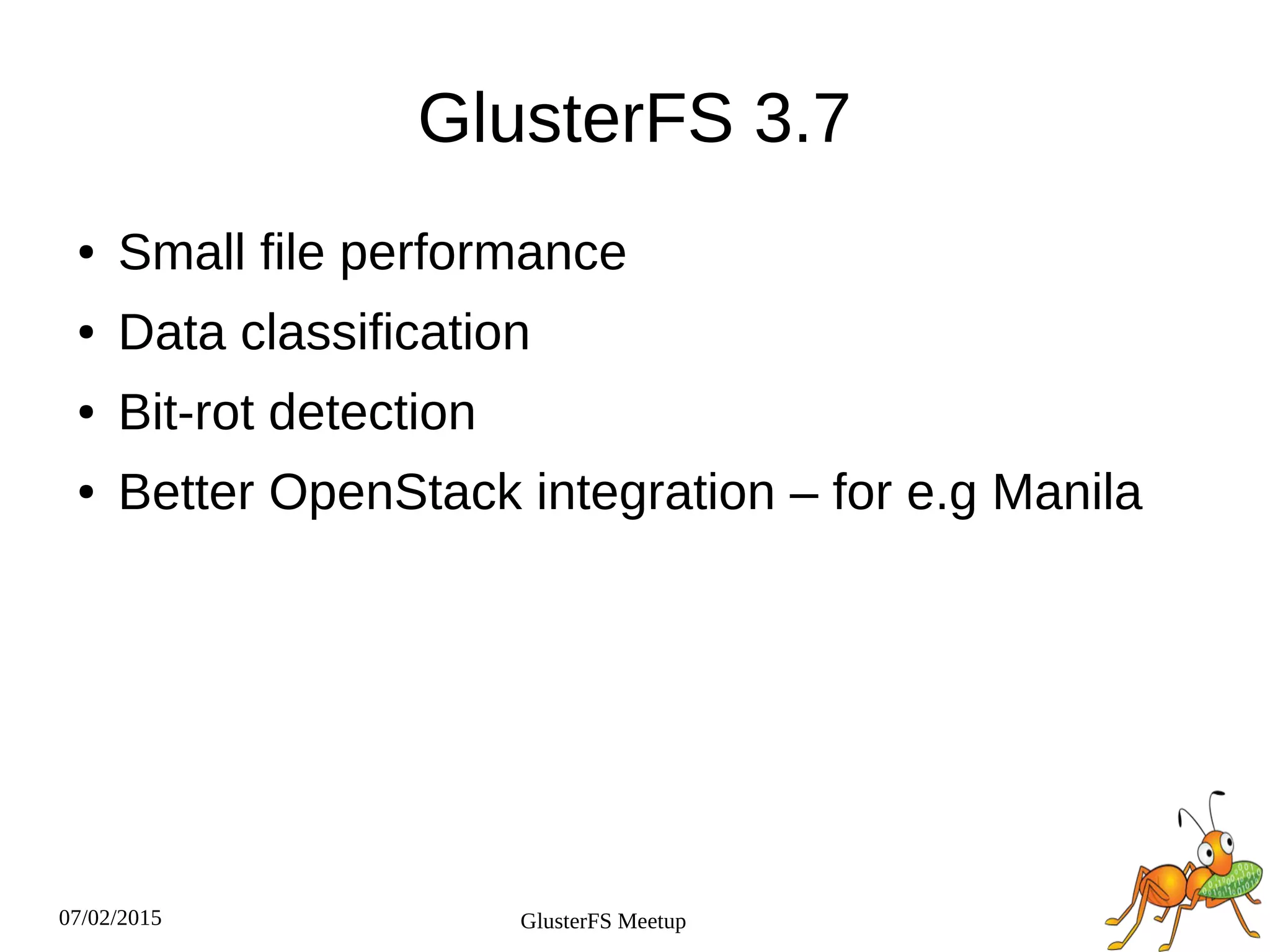 Gluster fs architecture_&_roadmap_atin_punemeetup_2015 | PDF
