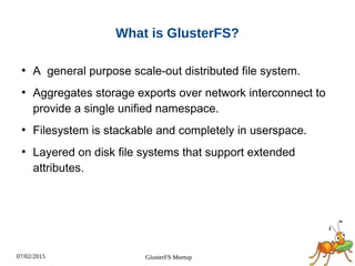 Gluster fs architecture_&_roadmap_atin_punemeetup_2015 | PDF