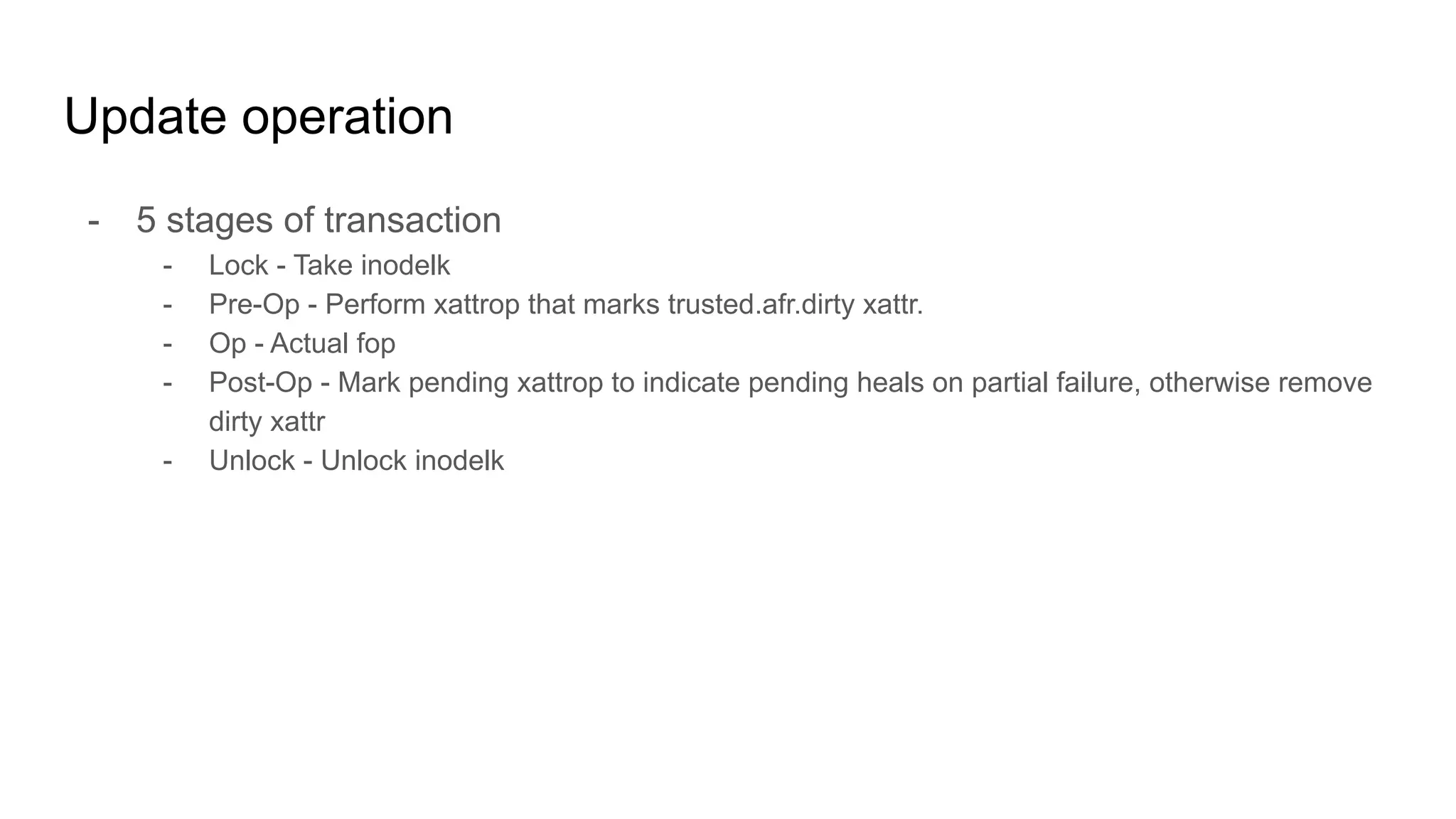 Glusterfs session #14 replication update fops | PPT