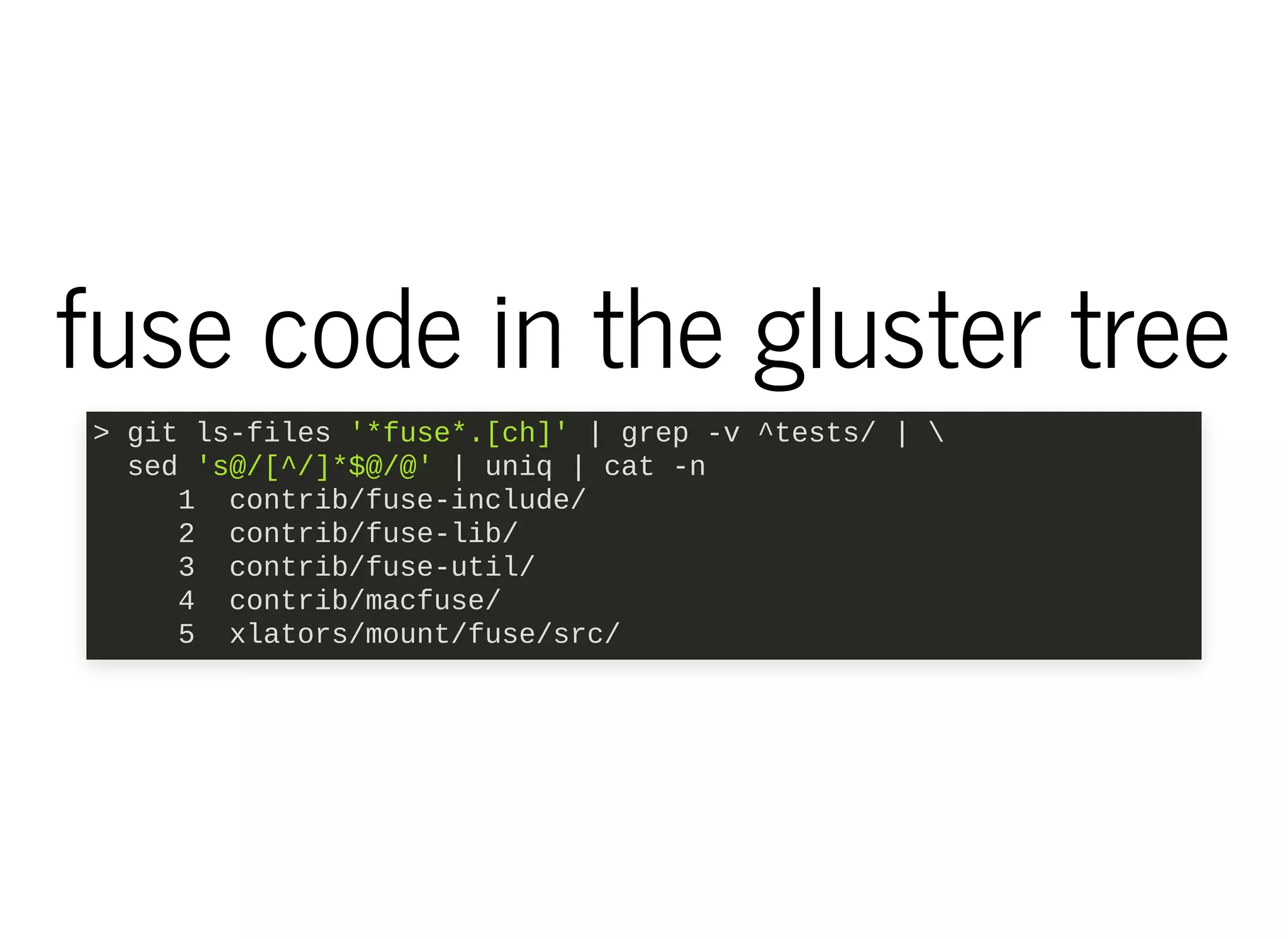 Glusterfs session #18 intro to fuse and its trade offs | PDF