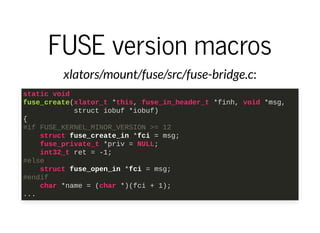 Glusterfs session #18 intro to fuse and its trade offs | PDF