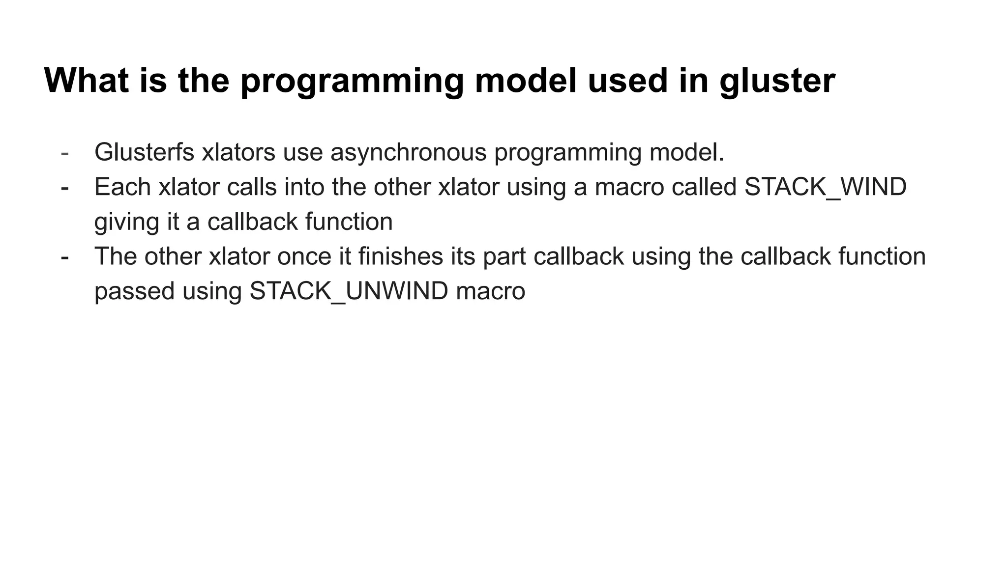 Glusterfs session #4 call frame and programming model | PPT