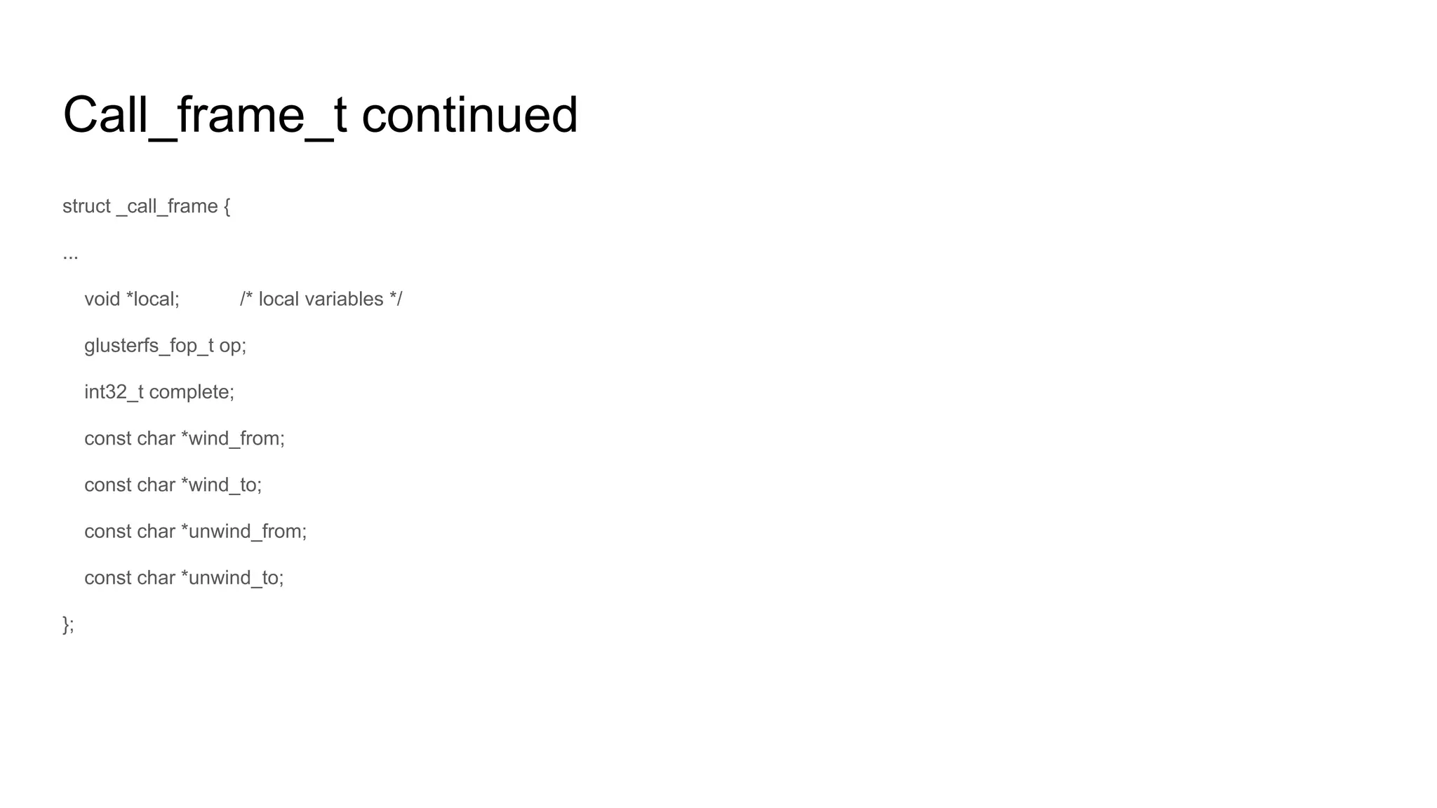Glusterfs session #4 call frame and programming model | PPT