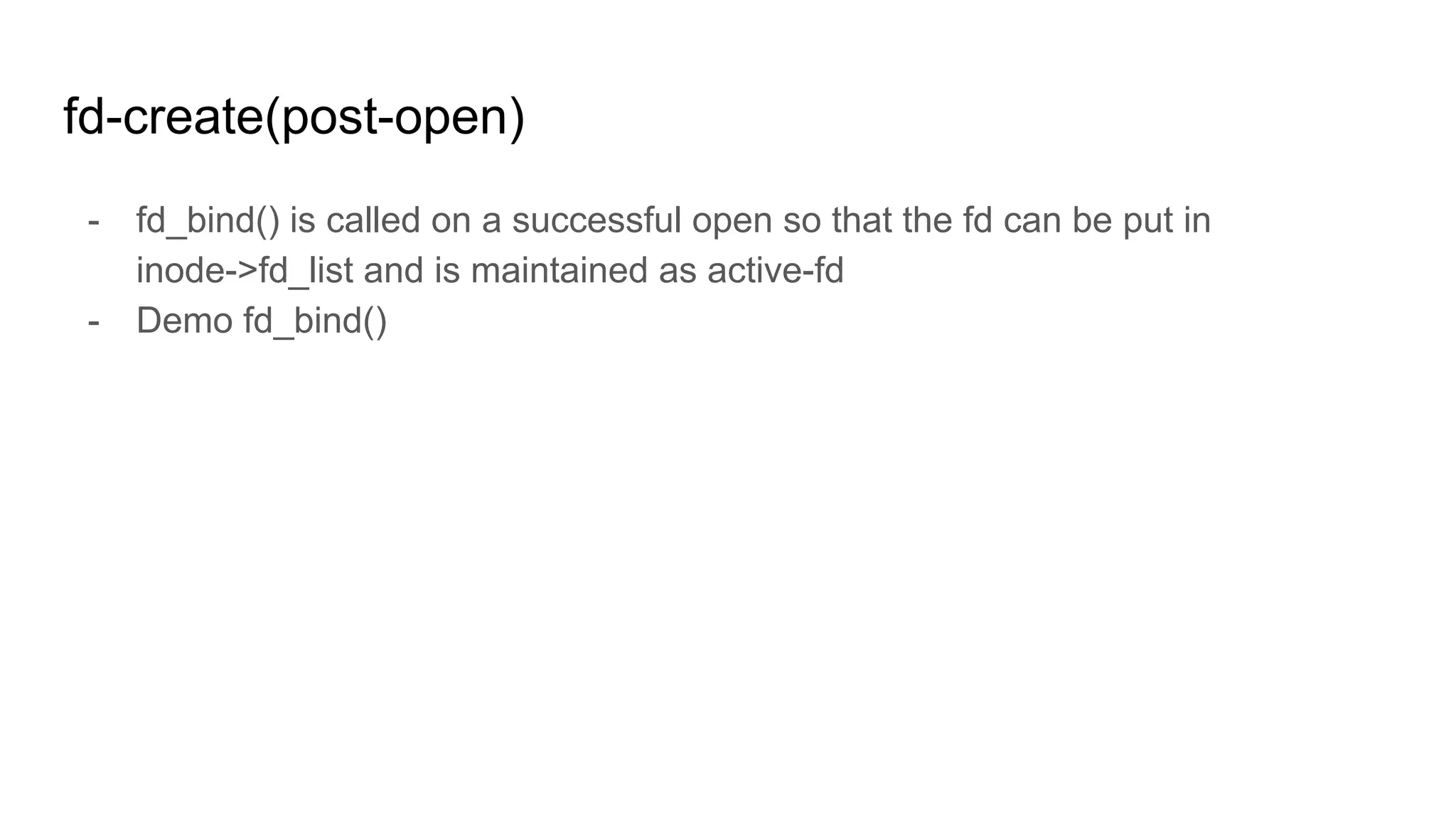 Glusterfs session #5 inode t, fd-t lifecycles | PPT