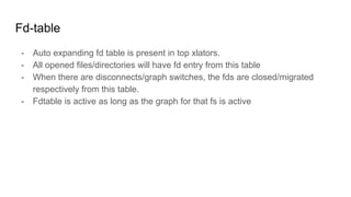Glusterfs session #5 inode t, fd-t lifecycles | PPT