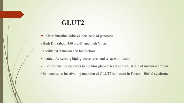 GLUT.pptx | Endocrine and Metabolic Diseases | Diseases and Conditions