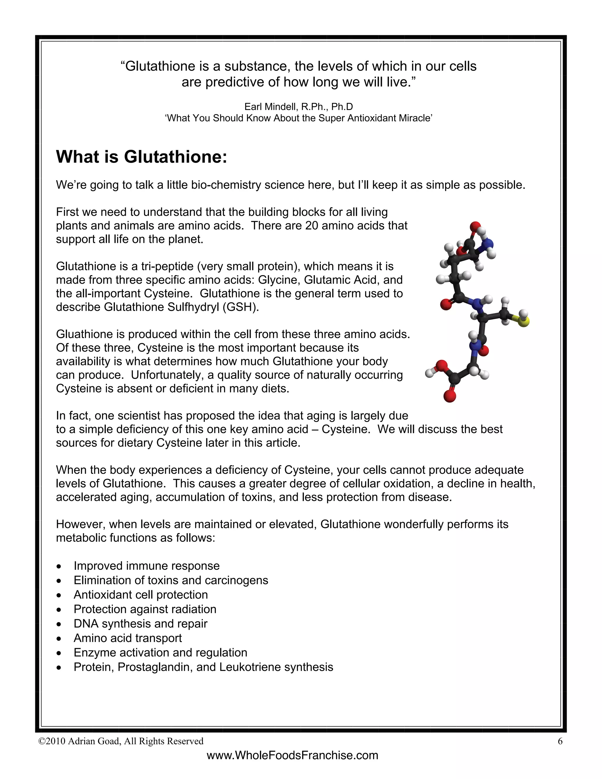 Glutathione - This Master Antioxidant is Anti-Aging | PDF