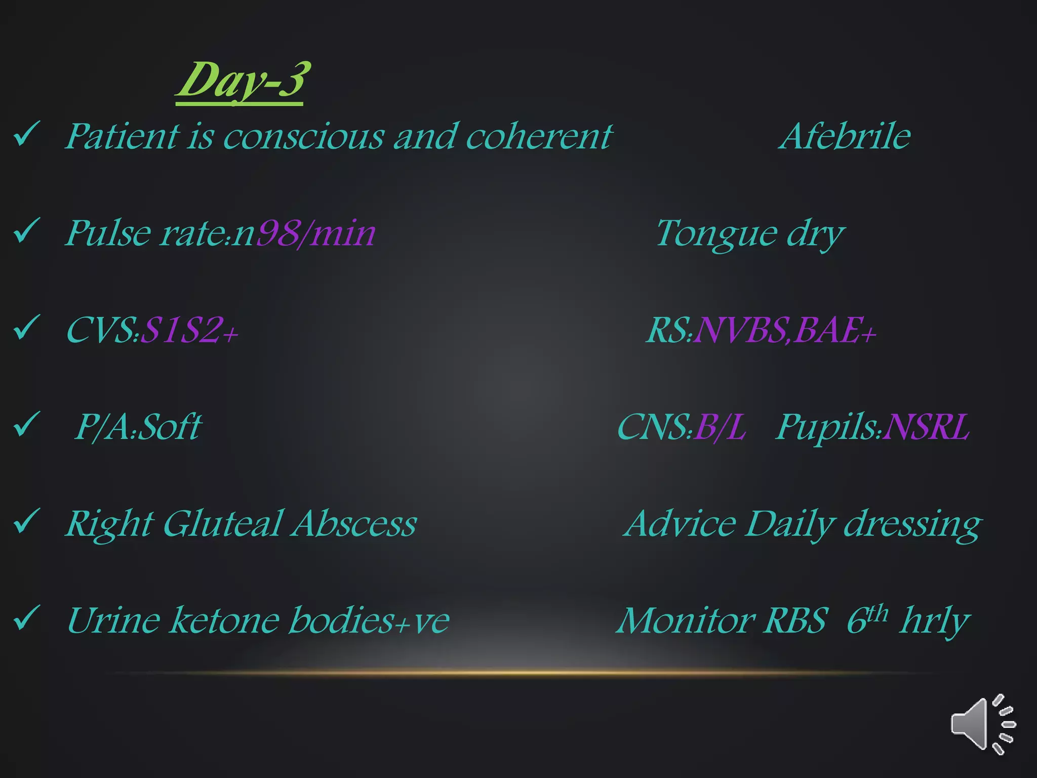 Gluteal abscess with diabetes mellitus and diabetic ketoacidosis (2) | PPTX