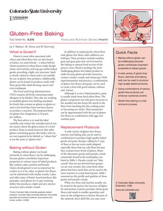 Gluten free baking tips | PDF