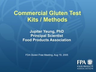 Gluten Test Kit Methods Usda | PPT