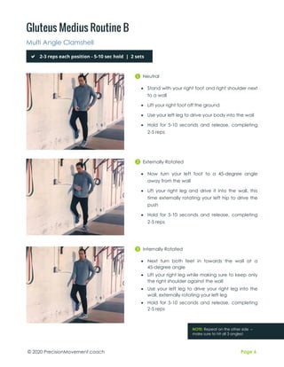 Gluteus medius-exercises-cheatsheet-p mc | PDF