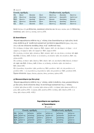 Επίθετα γ΄ κλίσης (τριτόκλιτα) (θεωρία - ασκήσεις), Αρχαία ελληνικά | PDF
