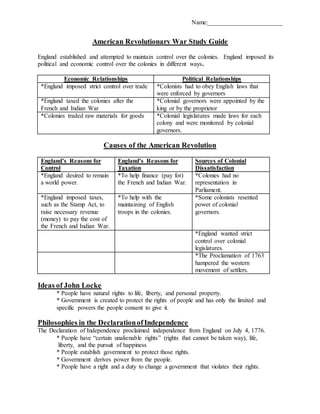 Revolutionstudyguide | PDF