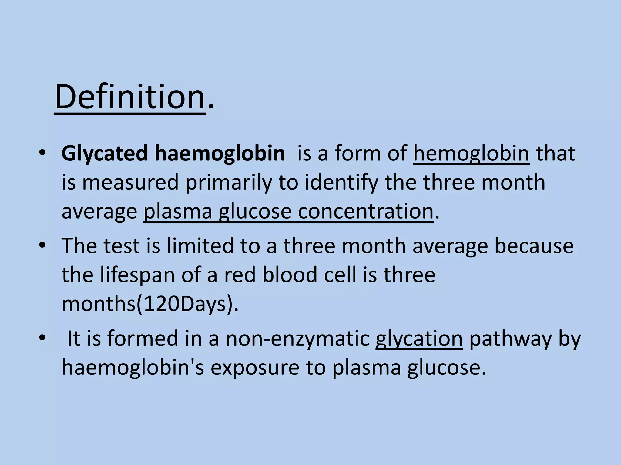Glycated haemoglobin ppt by Basalingappa BG | PPTX